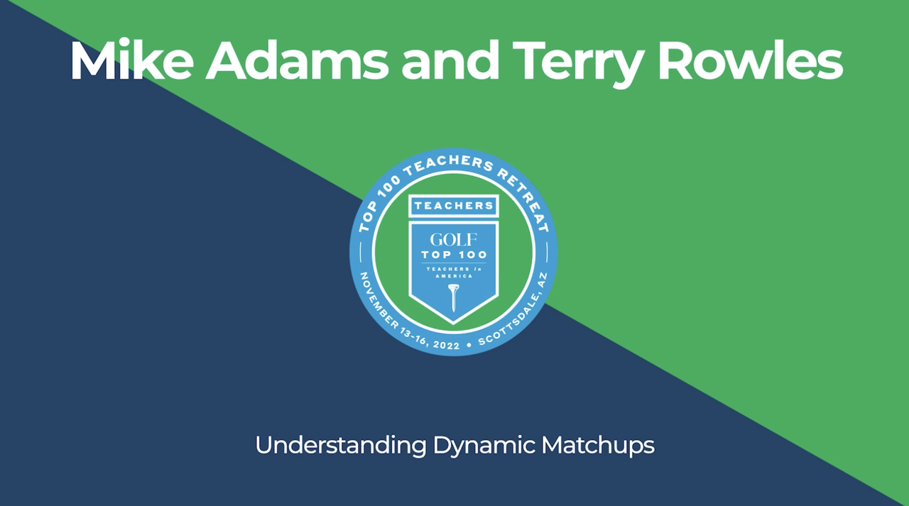 InsideGOLF: Mike Adams and Terry Rowles talk Dynamic Matchups